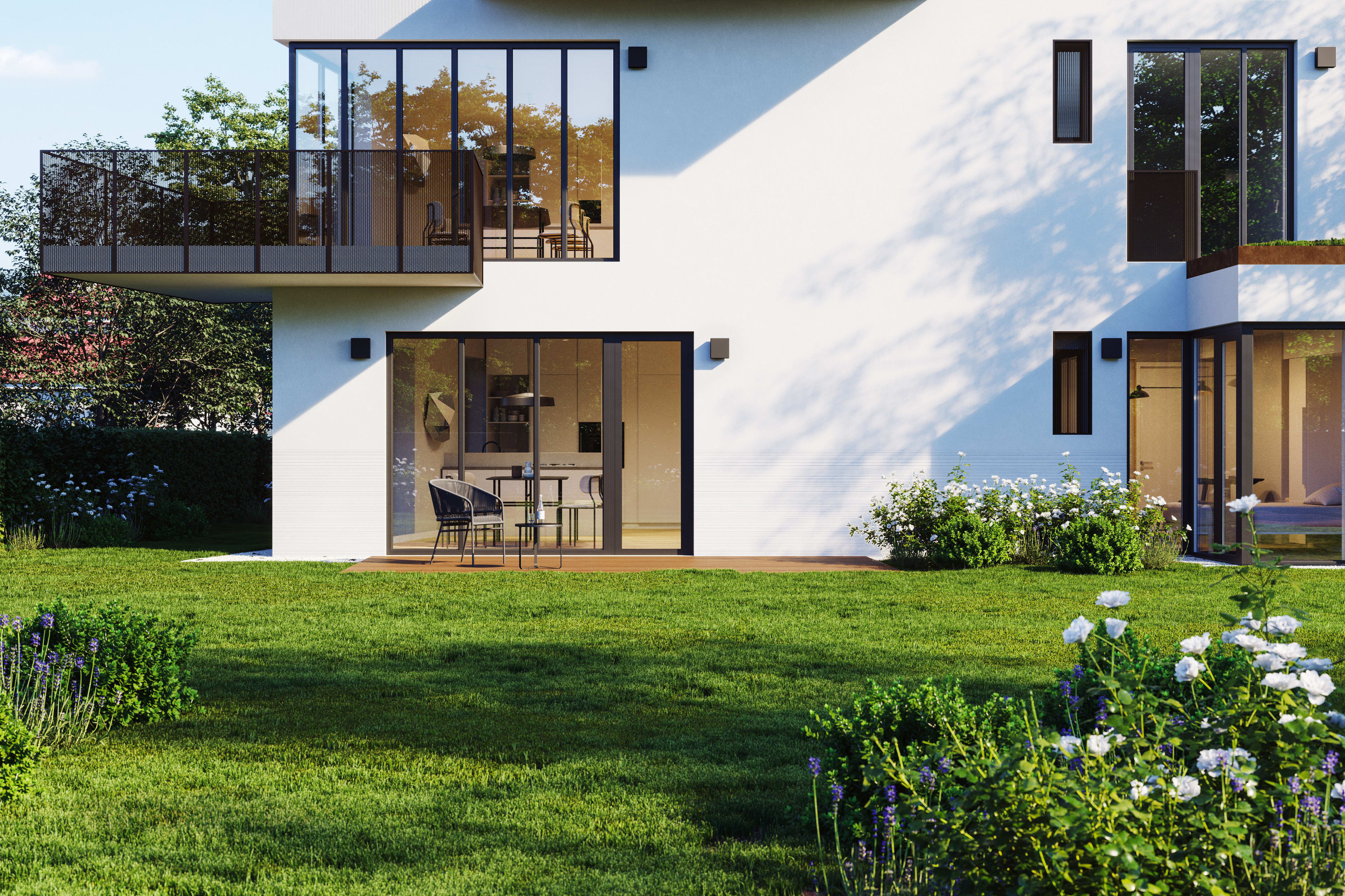 Attraktive 3-Zimmer-Gartenwohnung mit Sonnenterrasse und Apartment