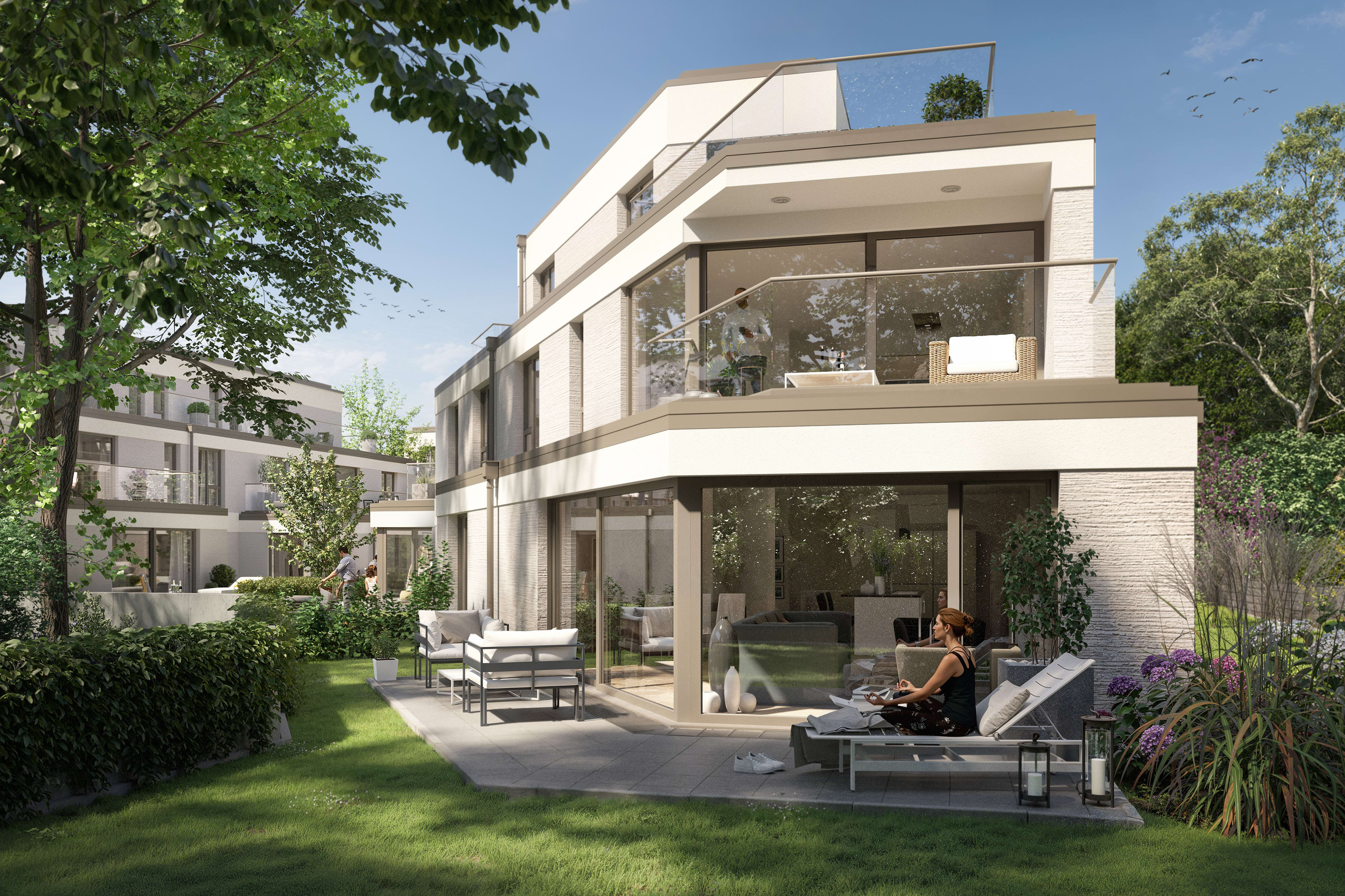 Neubau: Großzügige 4-Zimmer-Gartenwohnung mit Hobbyraum und privatem Haus-im-Haus-Gefühl