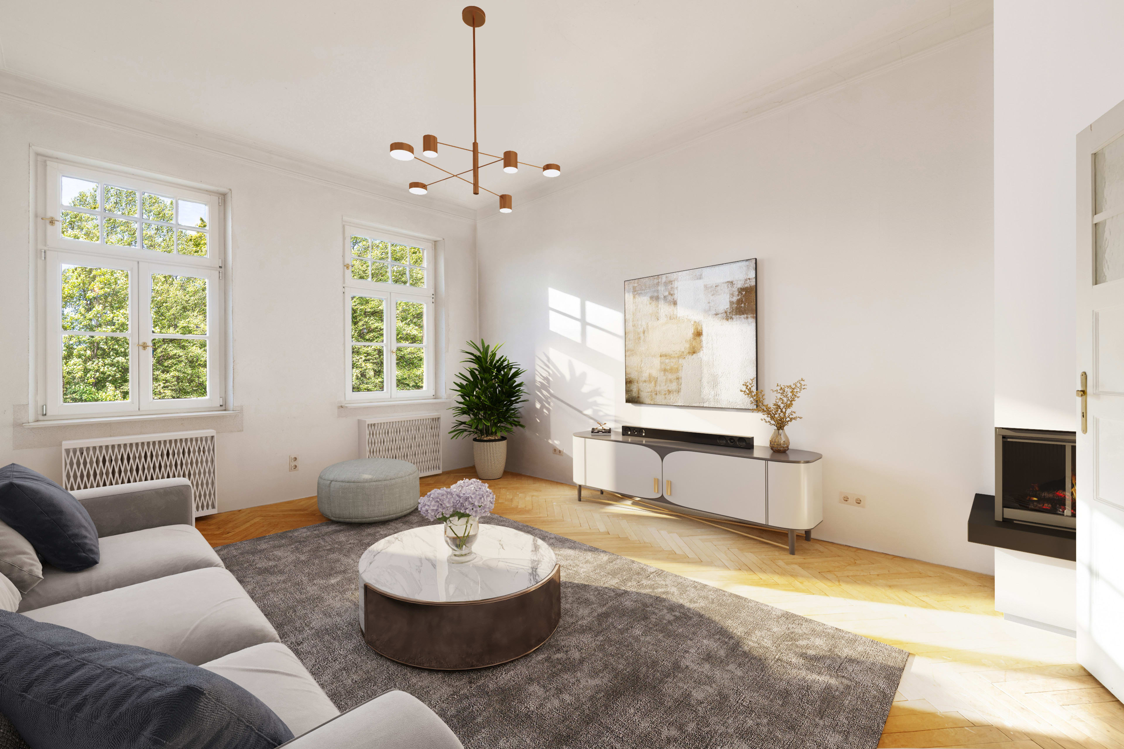 Zur Neugestaltung: Große 3,5-Zimmer-Altbauwohnung in ruhiger, nobler ...