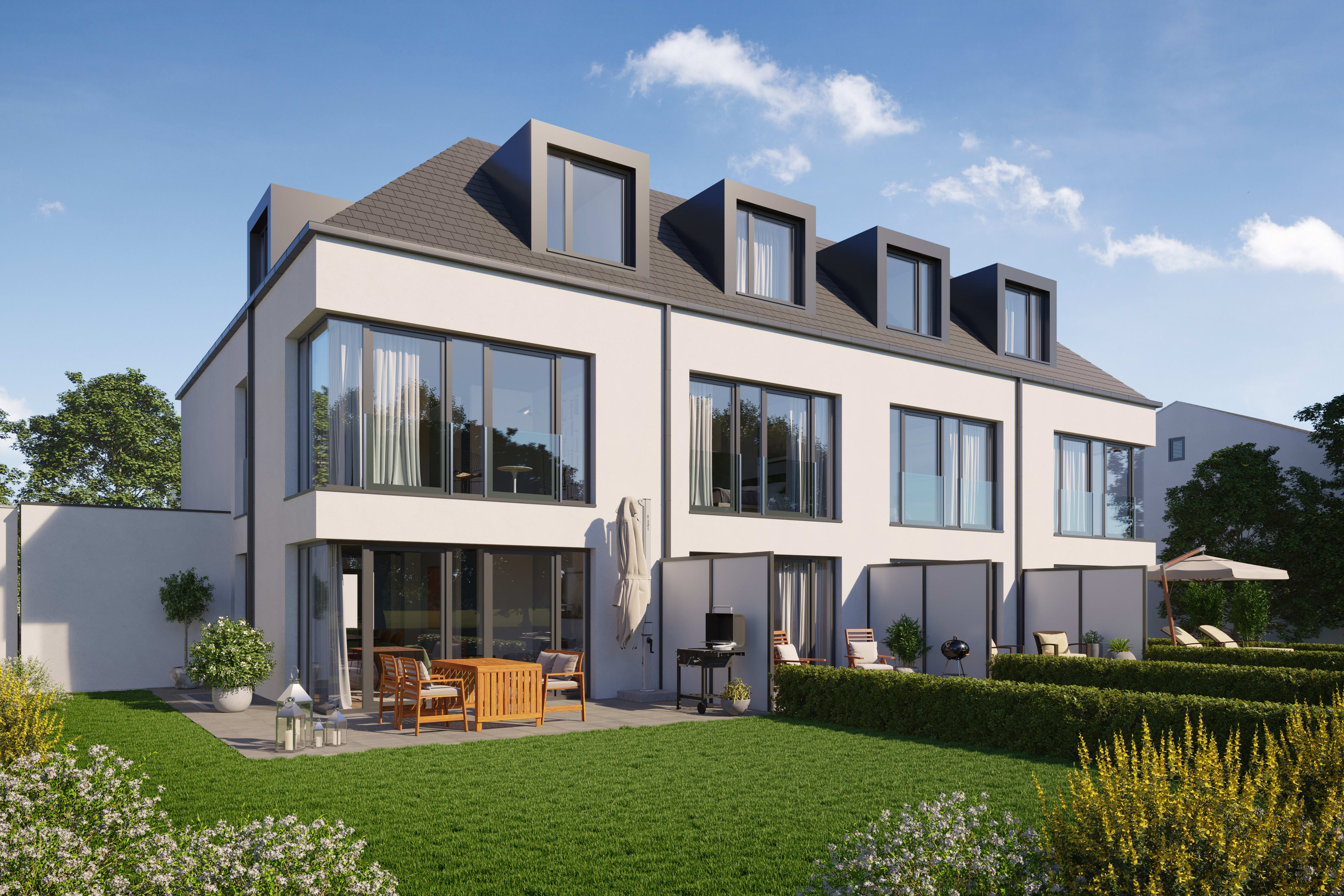 Neubau: Moderne, familiengerechte Stadthäuser mit 5 Zimmern, Hobbyraum und Garten - Riedel ...